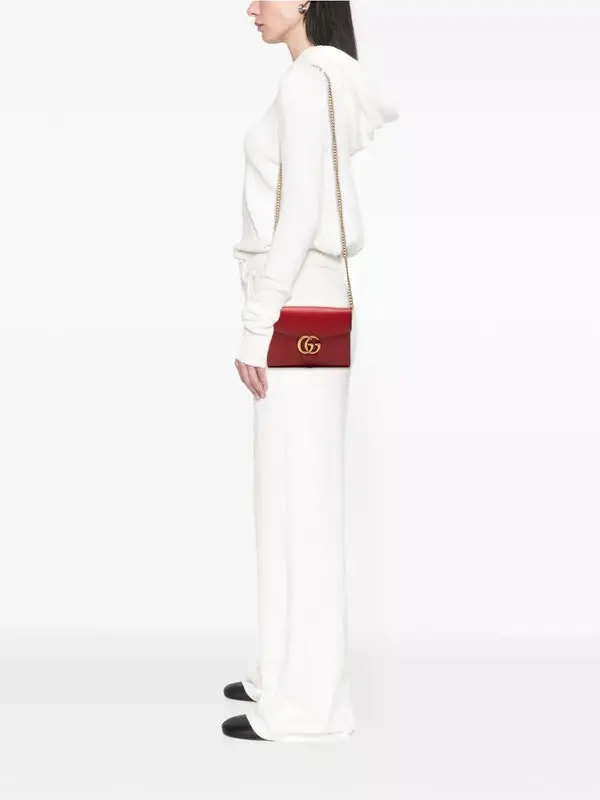 Gucci 2016-2026 Gg Marmont Calfskin Wallet On Chain Crossbody Bag