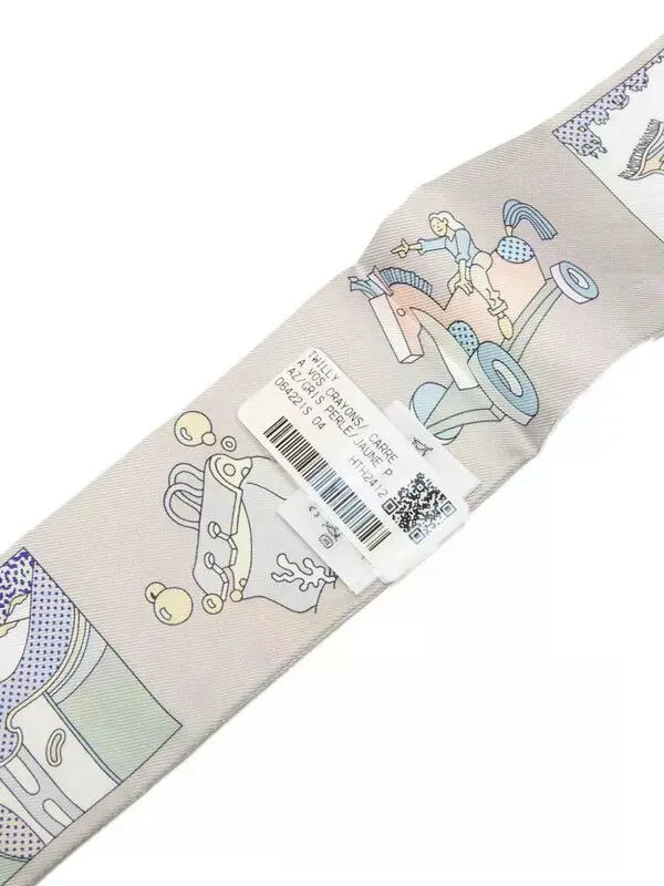 Hermès 2010-2026 A Vos Crayons Silk Twilly Scarf Scarves