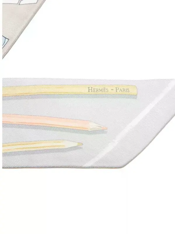 Hermès 2010-2026 A Vos Crayons Silk Twilly Scarf Scarves