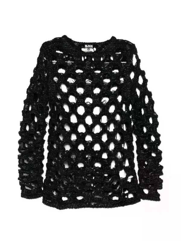 Comme Des Garçons Openwork Sweater - Black