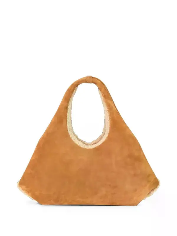 Coperni Shearling-trim Folded Shoulder Bag