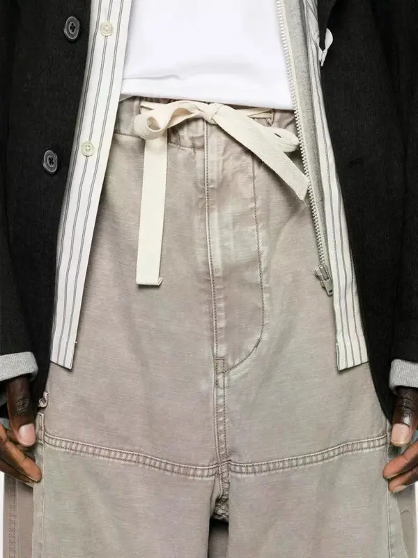 Mihara Yasuhiro Drawstring-waist Panelled Cargo Pants