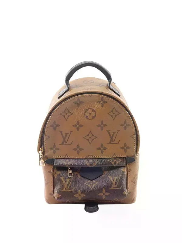 LOUIS VUITTON 2019 Monogram Reverse Mini Palm Springs Backpack - Brown