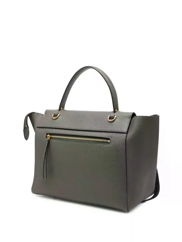 Celine 2017 Mini Grained Calfskin Belt Bag Satchel - Grey