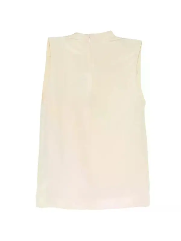 Altuzarra Sleeveless Silk Top With Draped Detail - Neutrals