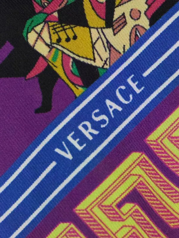 Versace Greca-print Silk Scarf