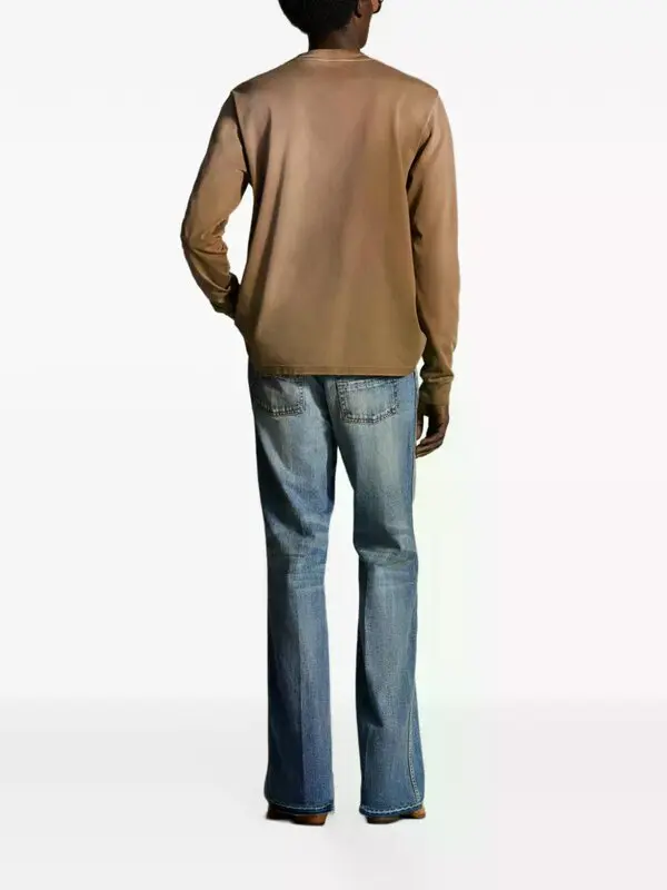 Amiri Script Oversized Long Sleeve T-shirt - Brown
