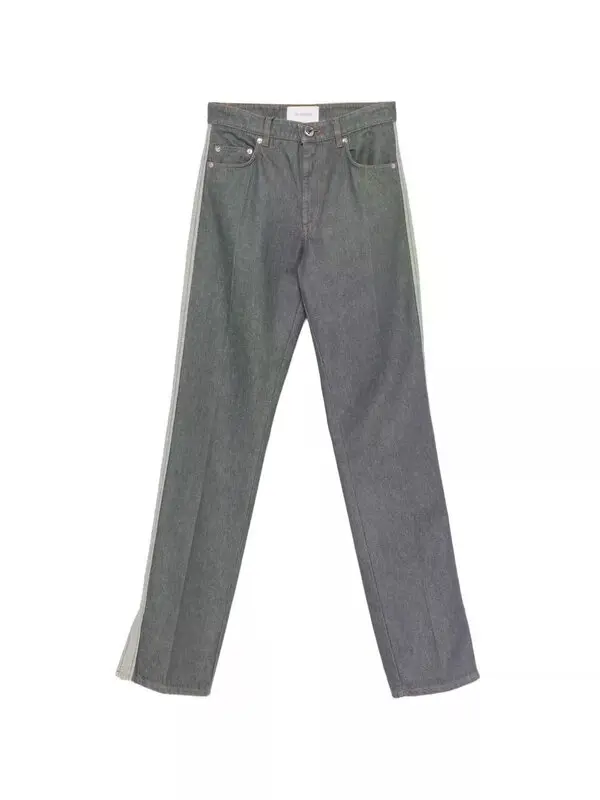 Sportmax Side Stripe Split Hem Jeans - Grey