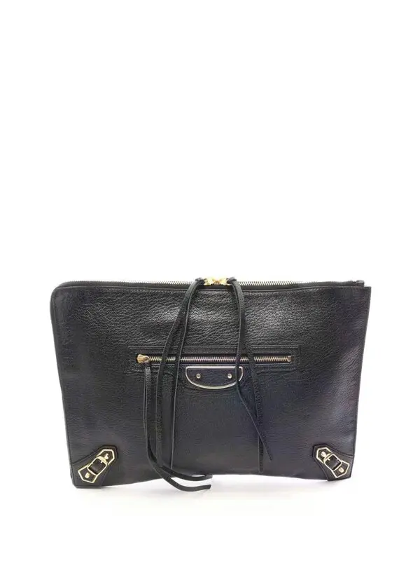 Balenciaga 2005-2026 Motocross Giant Arena Clutch Bag - Black