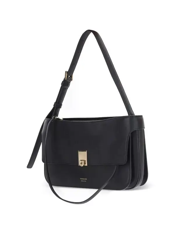 FERRAGAMO Cara Shoulder Bag - Black