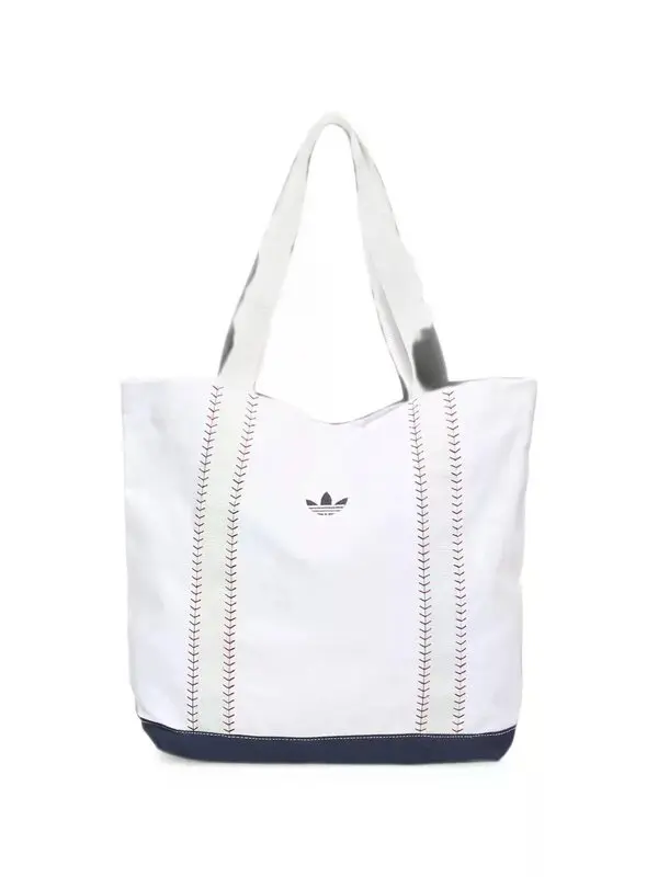 Adidas Contrast-stitch Logo Tote Bag - White