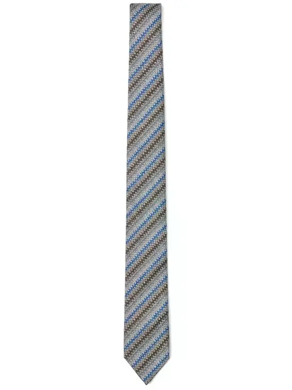 Missoni Zigzag Silk Tie - Grey
