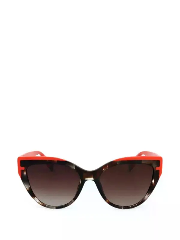 Furla Cat-eye Tortoiseshell-effect Sunglasses - Brown