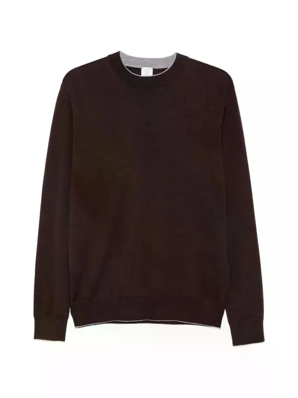 Eleventy Round-neck Fine-knit Sweater - Red