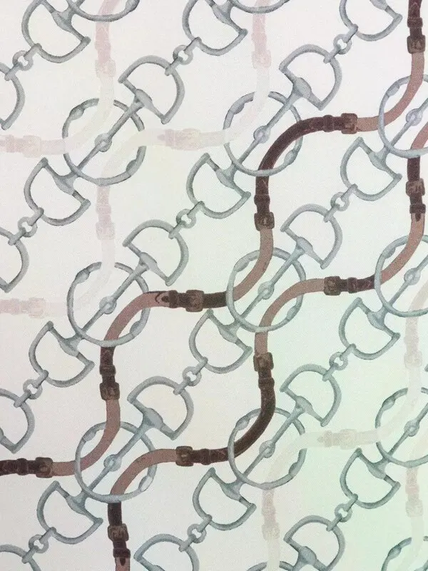 Eleventy Chain-print Silk Scarf - Neutrals
