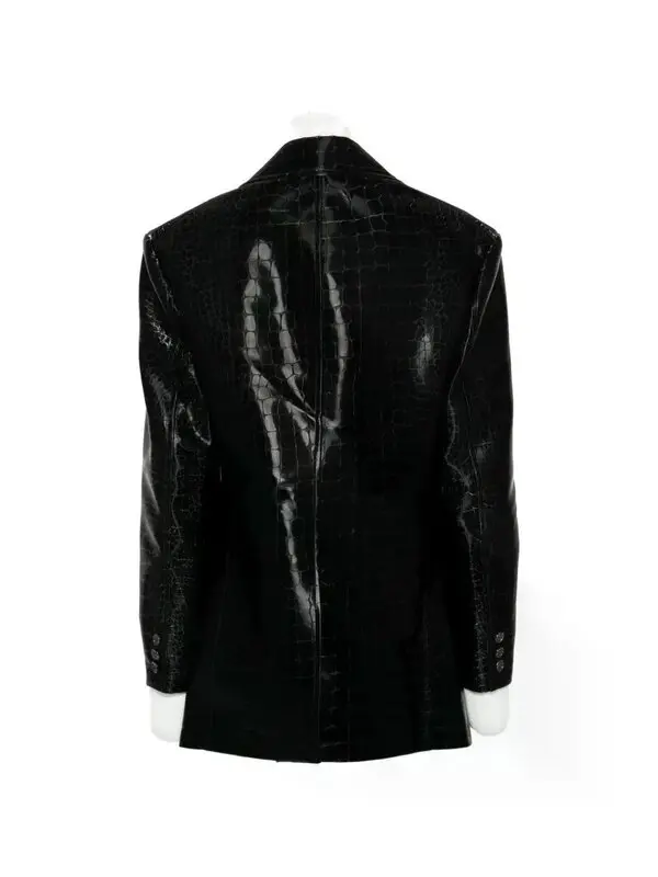 Junya Watanabe Crocodile-effect Notched-lapels Jacket