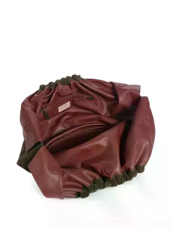 COCCINELLE Smash Ruched-detail Suede Tote Bag