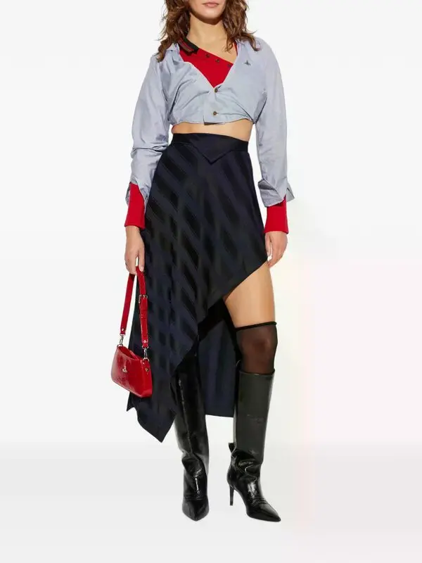 VIVIENNE WESTWOOD Cassandra Striped Asymmetric Skirt