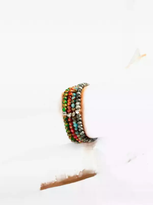 Tateossian Nepal Nugget Beaded Logo-charm Bracelets