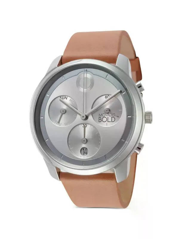 Movado Chronograph Watch With -tone Dial - Silver