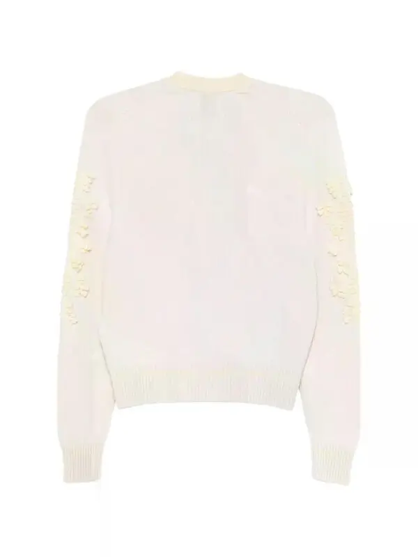 BARRIE Logo-embroidered V-neck Cardigan