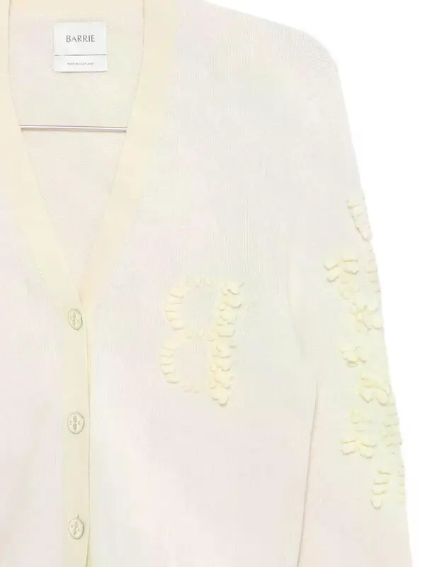 BARRIE Logo-embroidered V-neck Cardigan