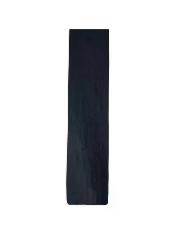 Dolce & Gabbana Logo-patch Ribbed-knit Cashmere Scarf - Blue