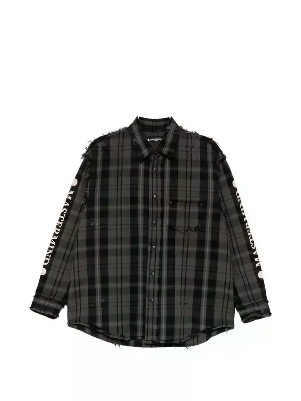 MASTERMIND WORLD Check Frayed Shirt