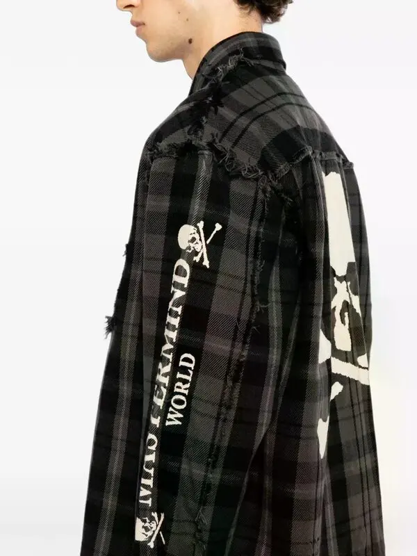 MASTERMIND WORLD Check Frayed Shirt