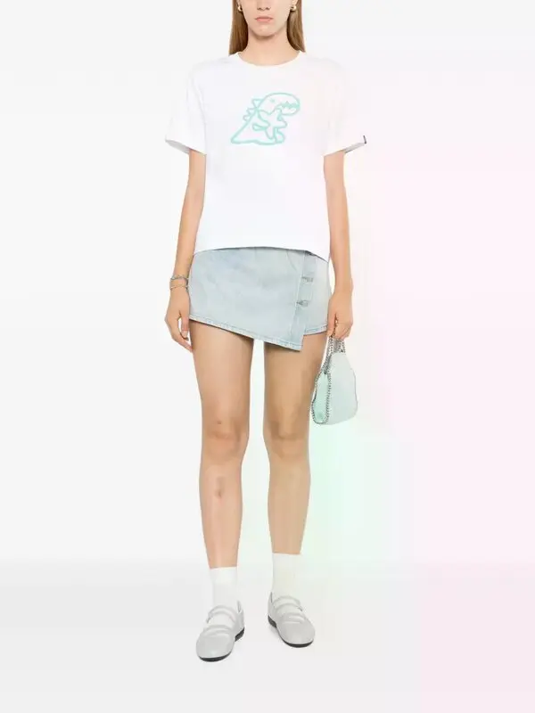 AGNES B. Dinosaur Print T-shirt - White
