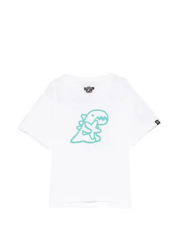 AGNES B. Dinosaur Print T-shirt - White