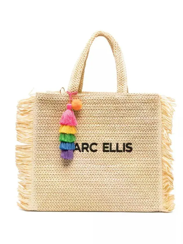 MARC ELLIS Fringed Logo-patch Tote Bag - Neutrals
