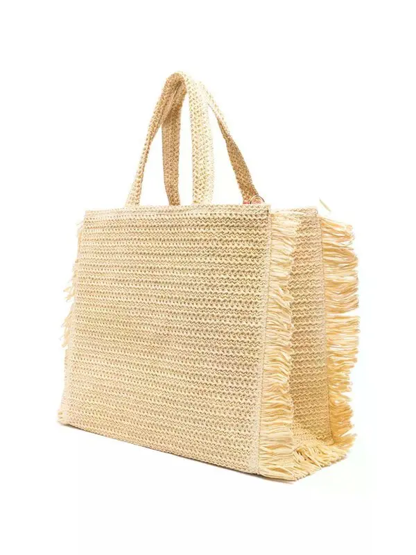 MARC ELLIS Fringed Logo-patch Tote Bag