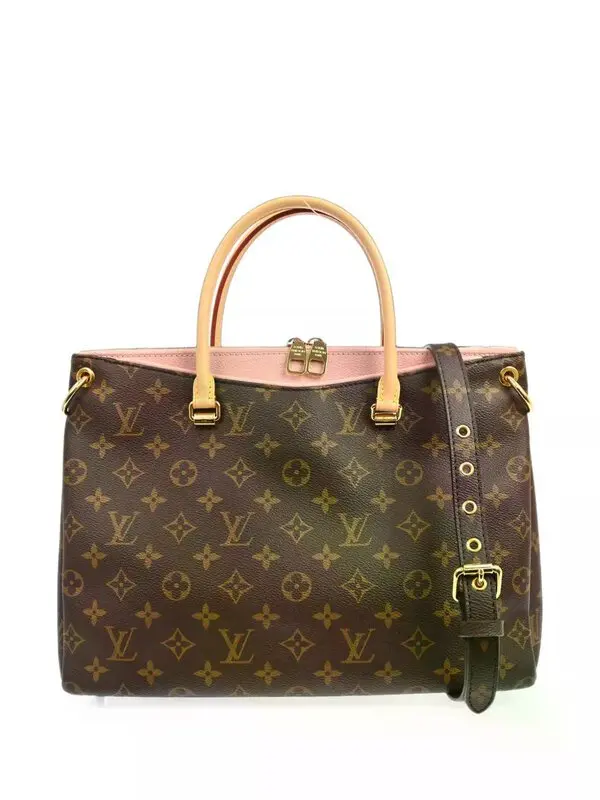 LOUIS VUITTON 2017 Pallas Monogram Tote Bag - Brown