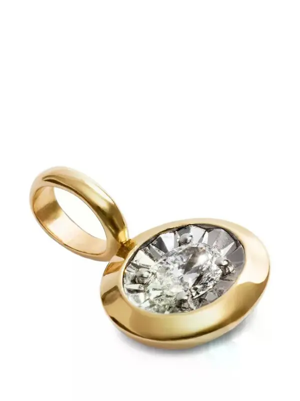 Monica Vinader Oval Diamond Pendant