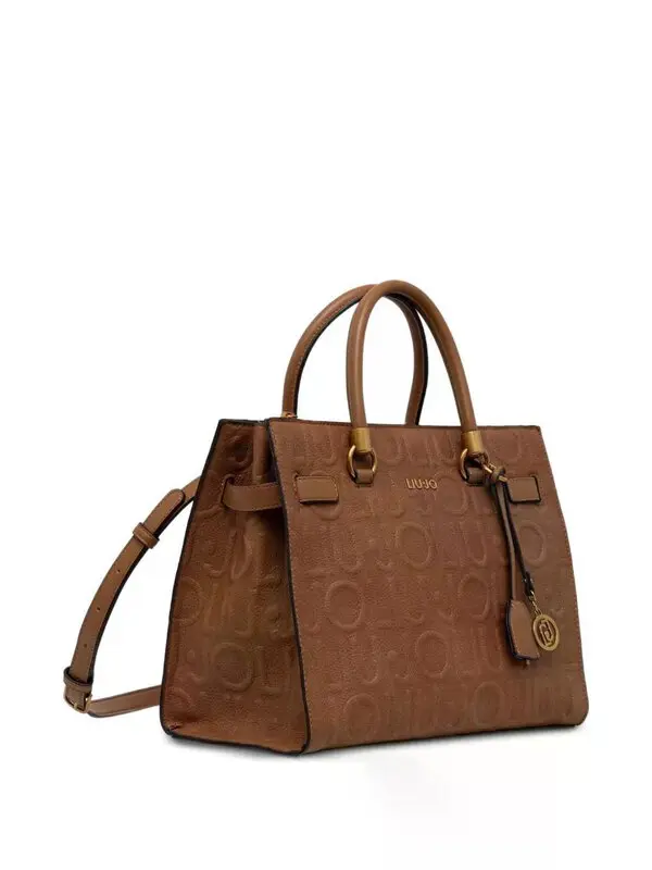 Liu Jo Logo Embossed Tote Bag - Brown