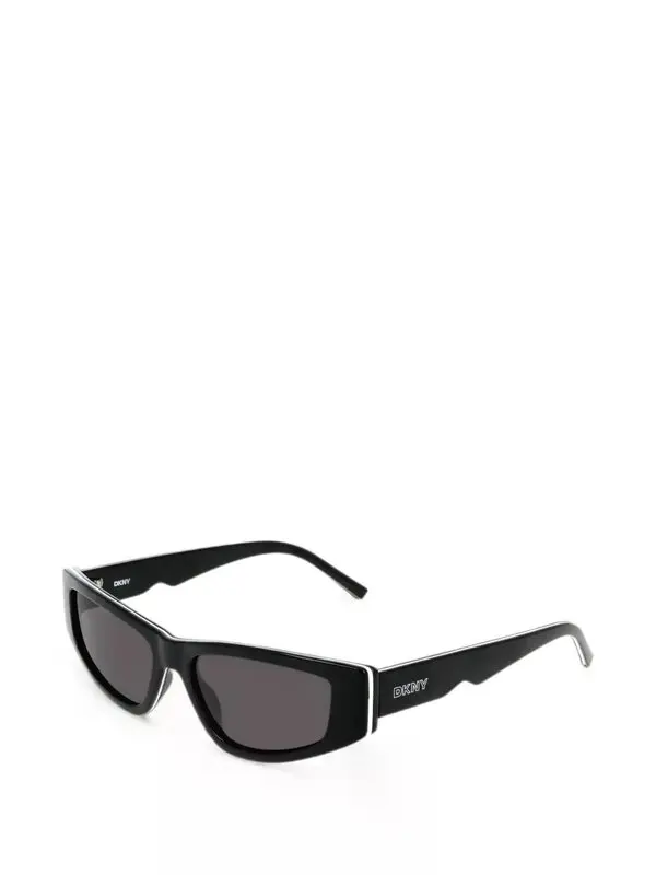 Dkny Logo Plaque Rectangle Frame Sunglasses