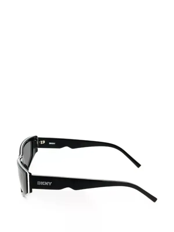 Dkny Logo Plaque Rectangle Frame Sunglasses