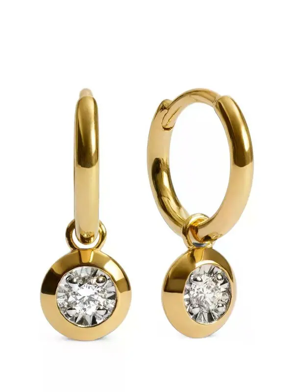 Monica Vinader Oval-diamond Huggie Earrings