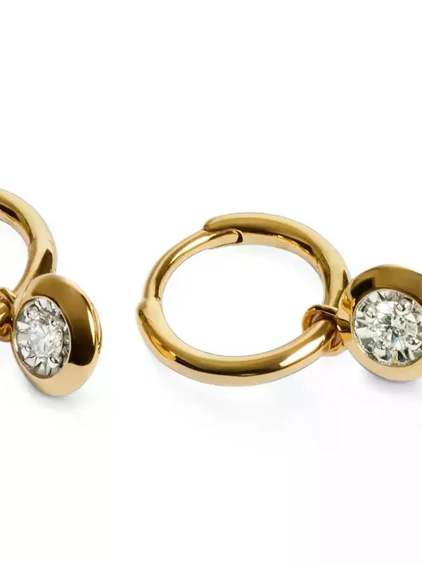 Monica Vinader Oval-diamond Huggie Earrings