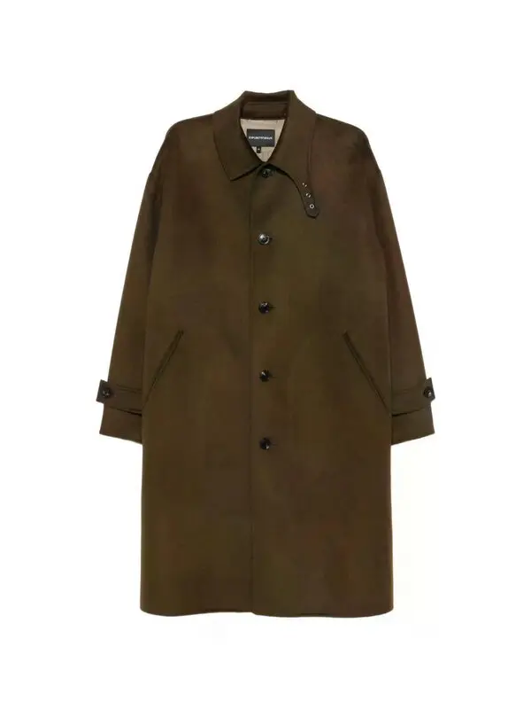 Emporio Armani Button-up Collared Single Breasted Coat