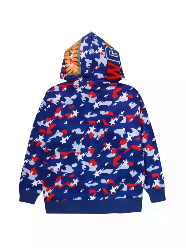 A BATHING APE Sta Strike Camo Shark Camouflage Zip-up Hoodie