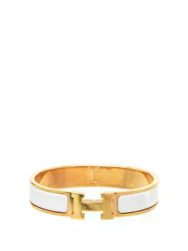 Hermès 2000-2026 Narrow Enamel Clic H Bracelet Pm Costume Bracelet - Gold