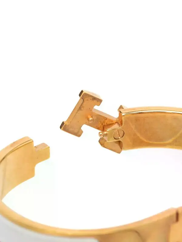 Hermès Enamel And -tone Metal H Clasp Bracelet