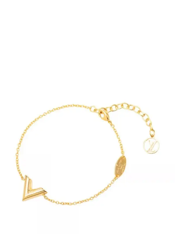 LOUIS VUITTON 2020 Plated Essential V Bracelet Costume Bracelet