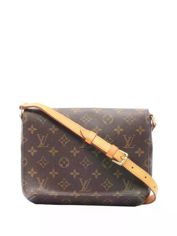 LOUIS VUITTON 2001 Monogram Musette Tango Short Strap Shoulder Bag - Brown