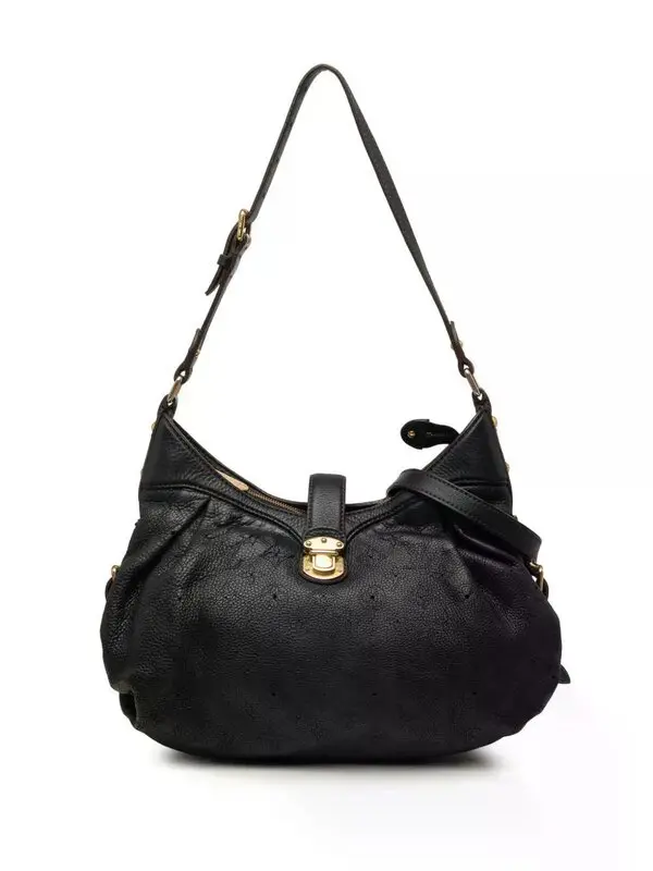 LOUIS VUITTON 2008 Monogram Mahina Xs Crossbody Bag - Black