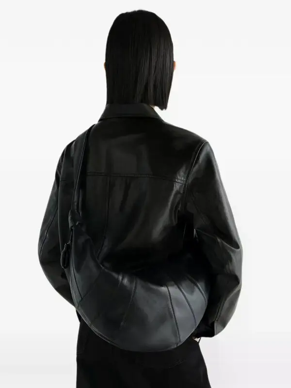 LEMAIRE Croissant Leather Shoulder Bag - Black
