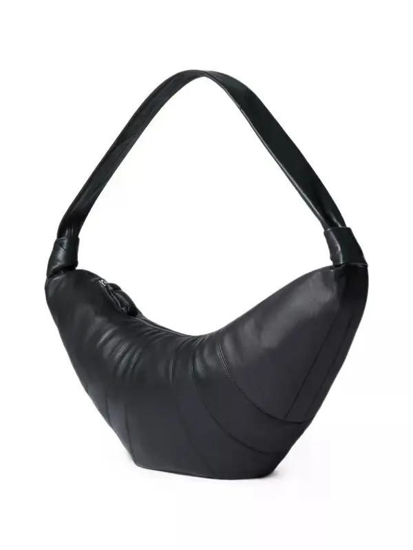 LEMAIRE Croissant Leather Shoulder Bag - Black