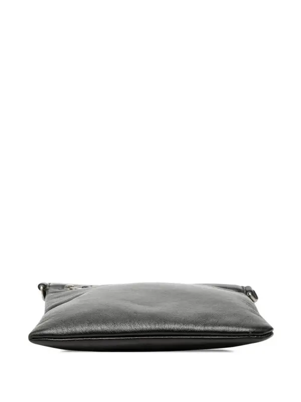 Saint Laurent 2022 Antiqued Lambskin Sid Flat Crossbody Bag